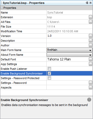 Background Synchronisation